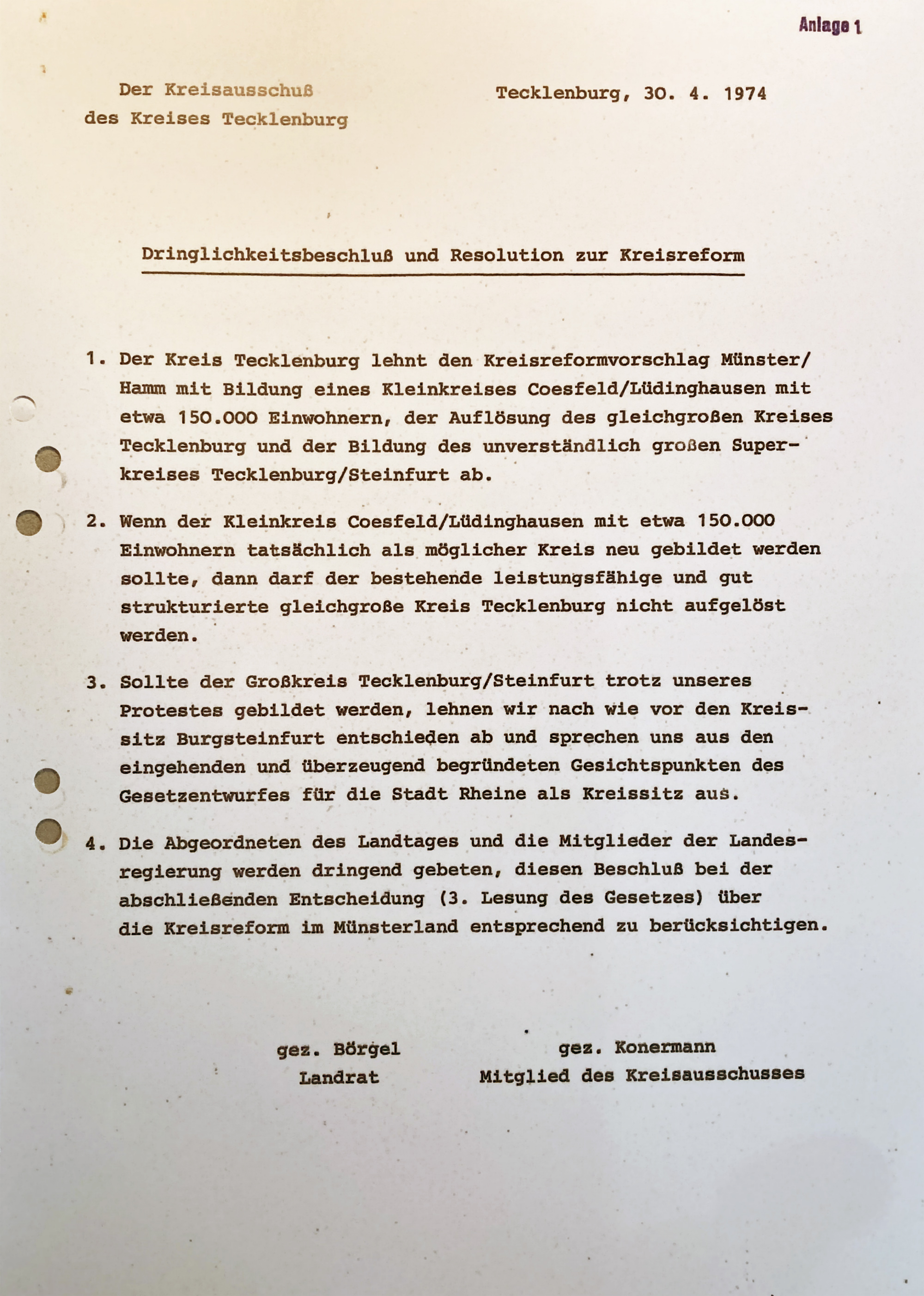LWL | Vor 50 Jahren: Kreisreform in Nordrhein-Westfalen. Politisches ...